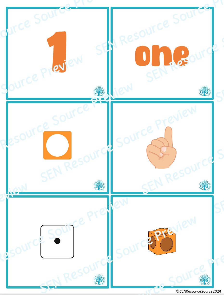 Counting, Number and Quantity Matching Cards - Etsy