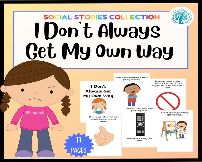 I Can't Always Get My Own Way Social Story - Etsy