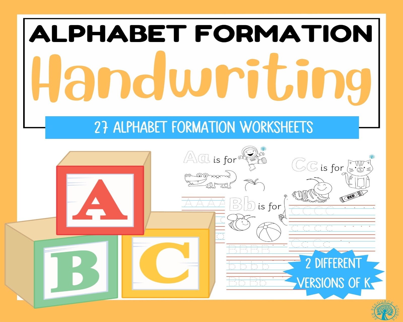 Alphabet Formation Handwriting Sheets - Etsy