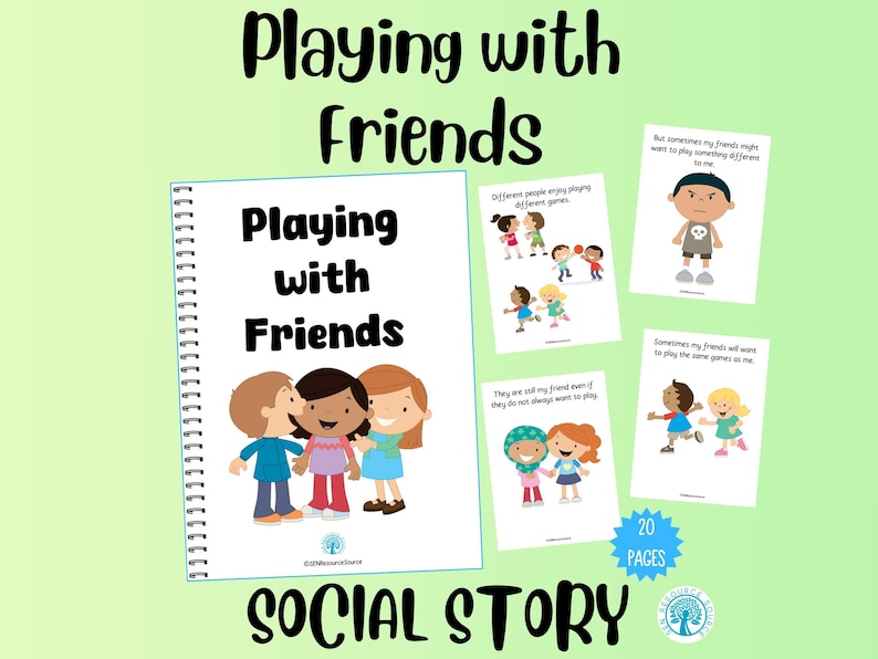 Playing With Friends Social Story - Etsy