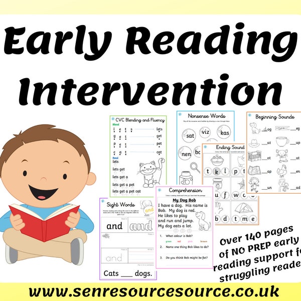 Reading Intervention Worksheets - Etsy