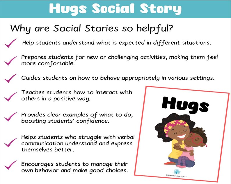 Hugs Social Story - Etsy
