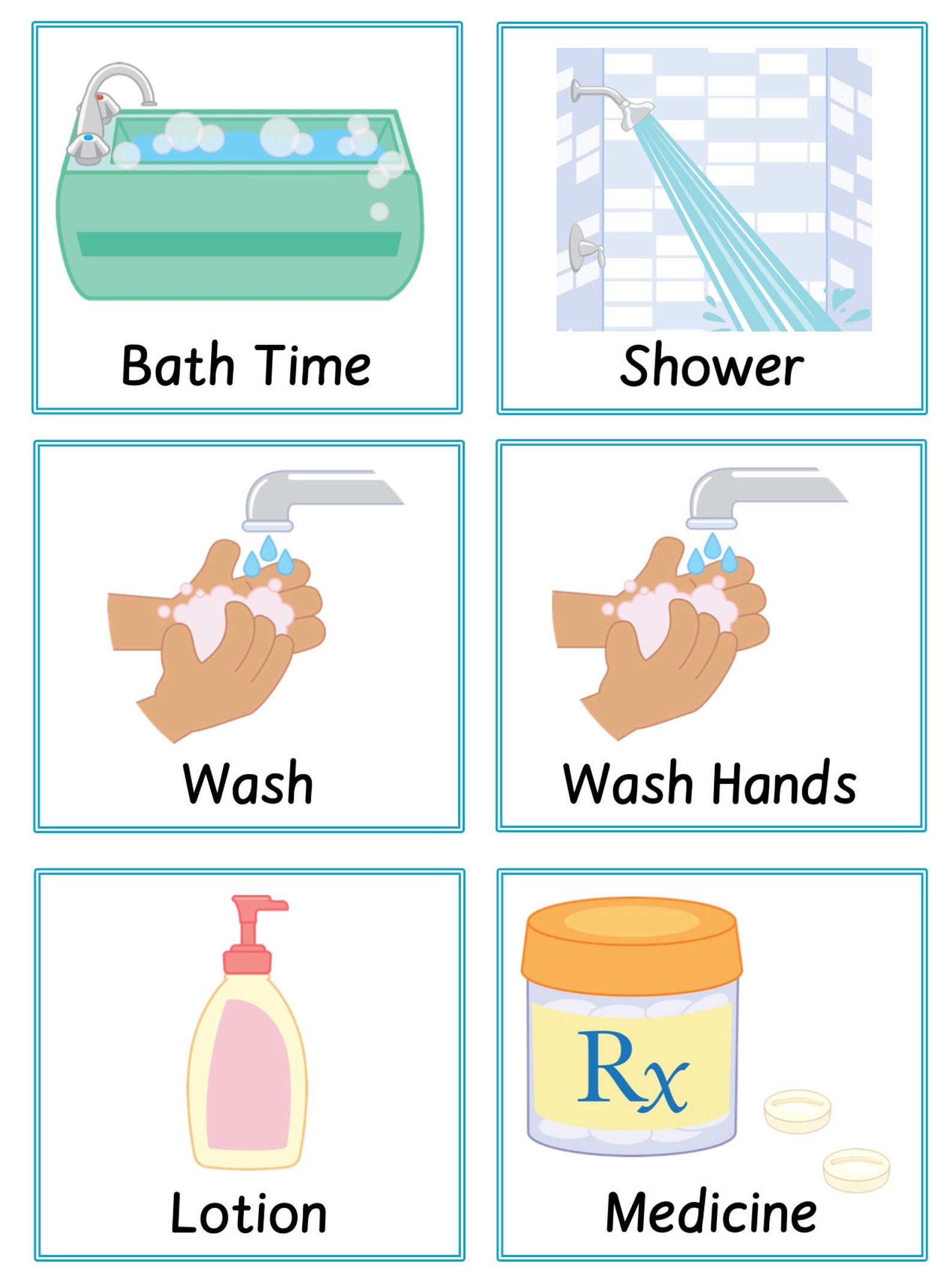 Home Visual Timetable Cards - Etsy