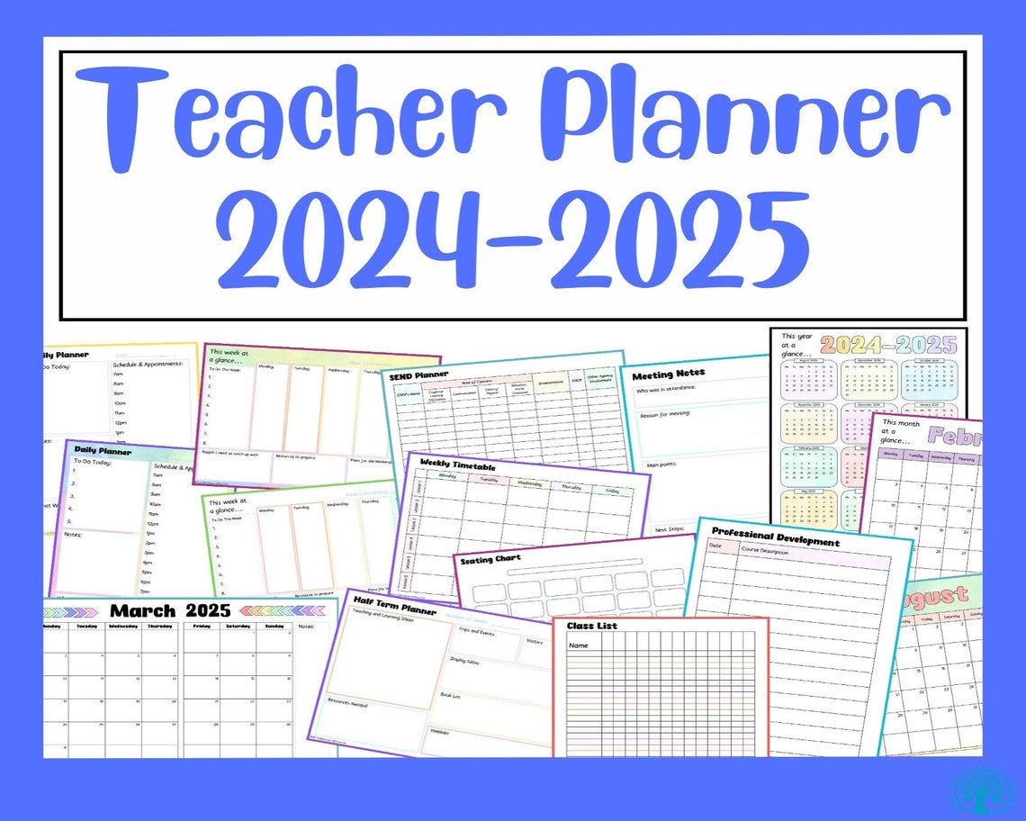 Teacher Planner 2024-2025 - Etsy