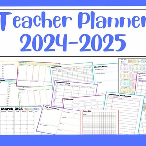 Teacher Planner 2024-2025 - Etsy
