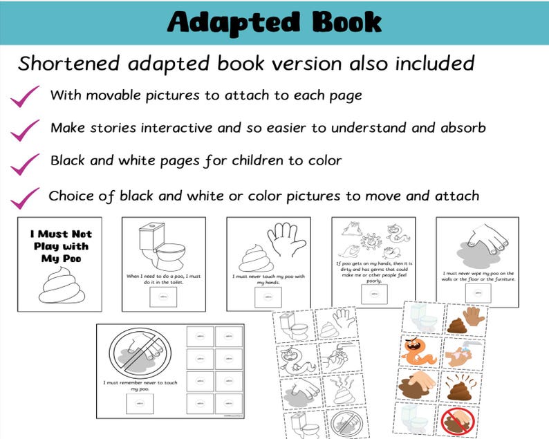 I Must Not Play With My Poo Social Story - Etsy