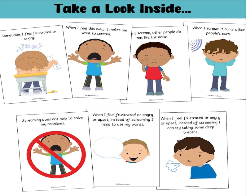 Screaming Social Story - Etsy