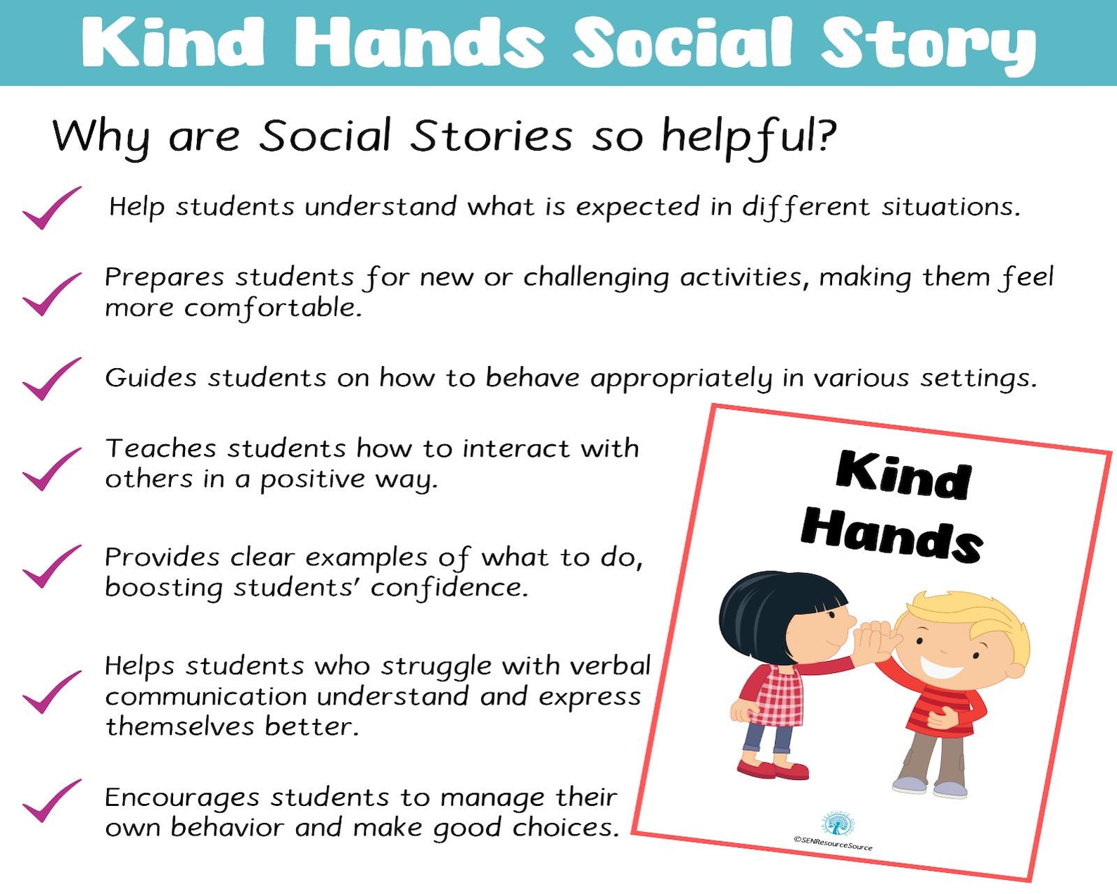 Kind Hands Social Story - Etsy