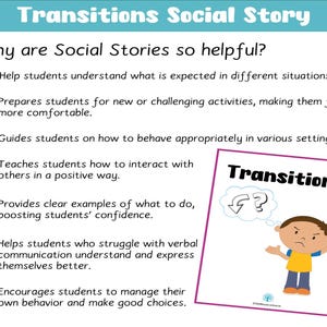 Transitions Social Story - Etsy