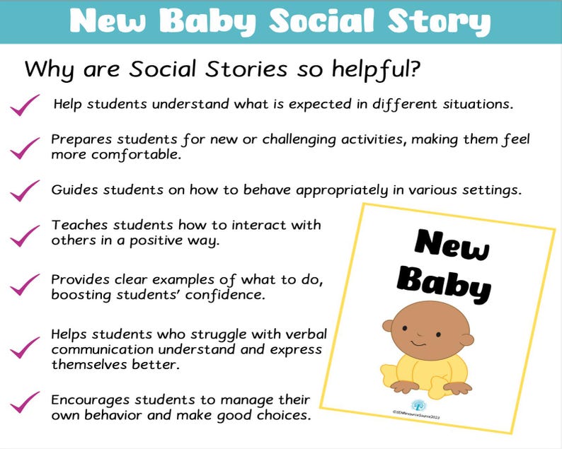 New Baby Social Story - Etsy