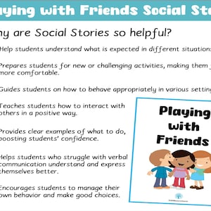 Playing With Friends Social Story - Etsy