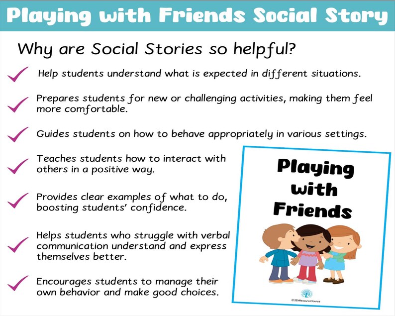 Playing With Friends Social Story - Etsy