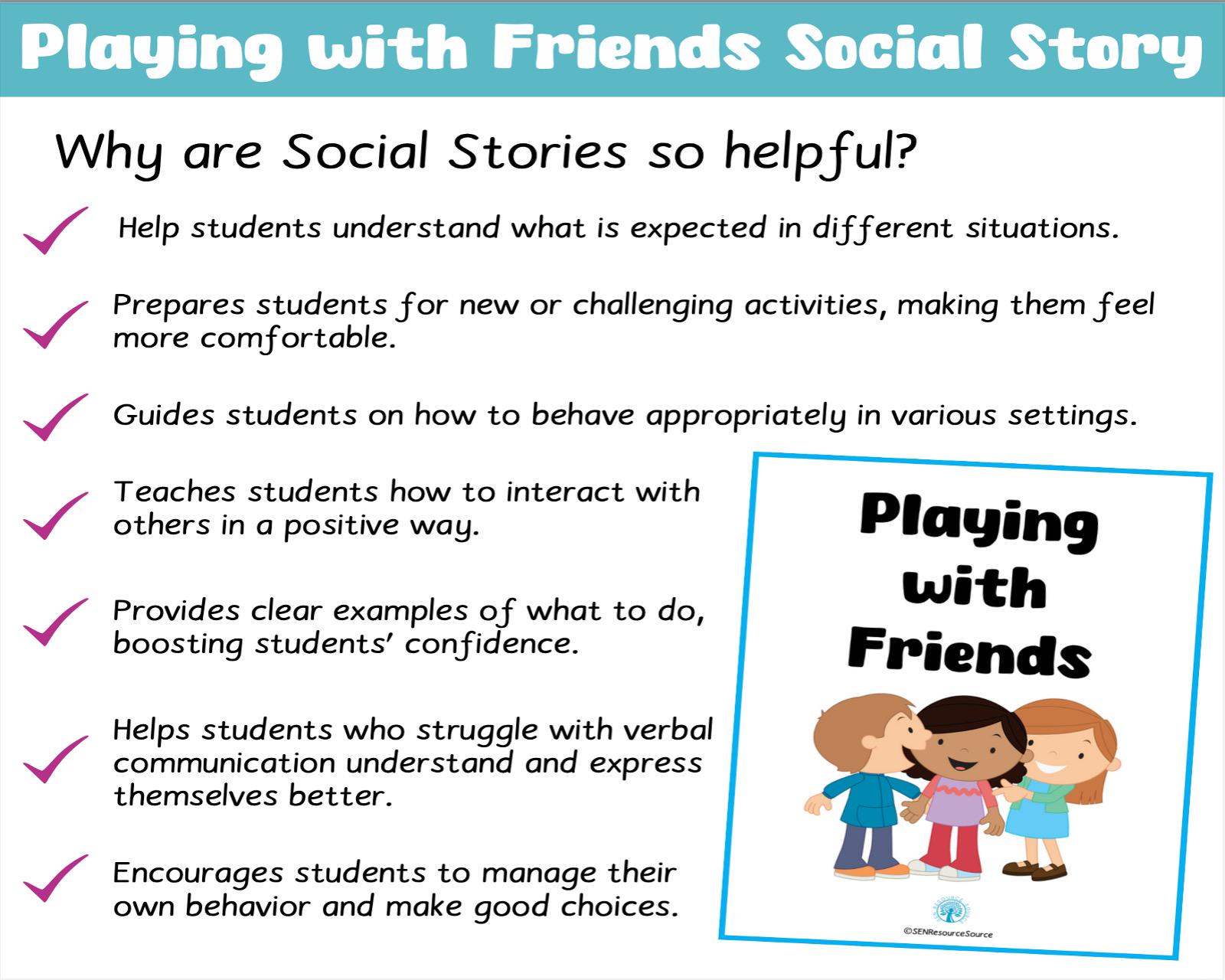 Playing With Friends Social Story - Etsy