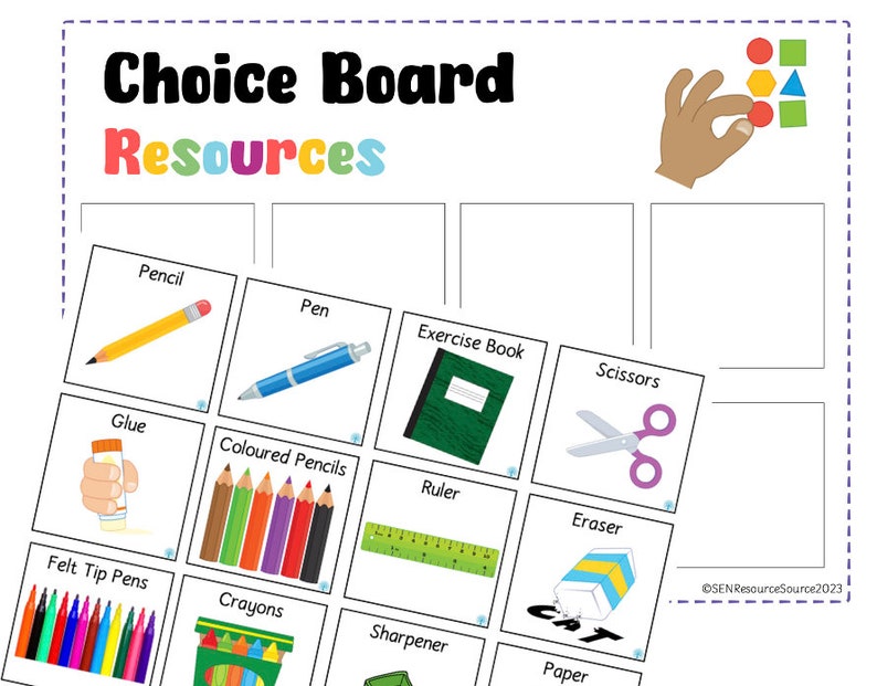 Choice Boards Visual Support for Autism and SEN - Etsy