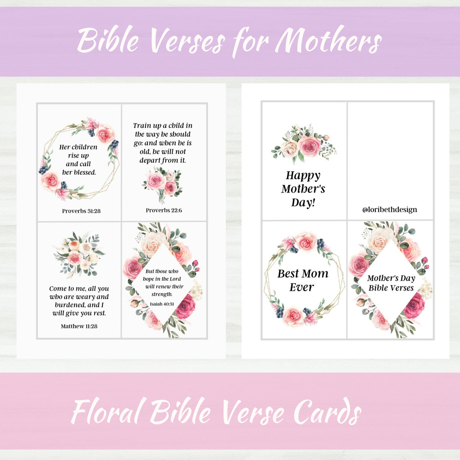 Printable Scripture Cards for Moms | Gifts for Moms | Mother's Day ...