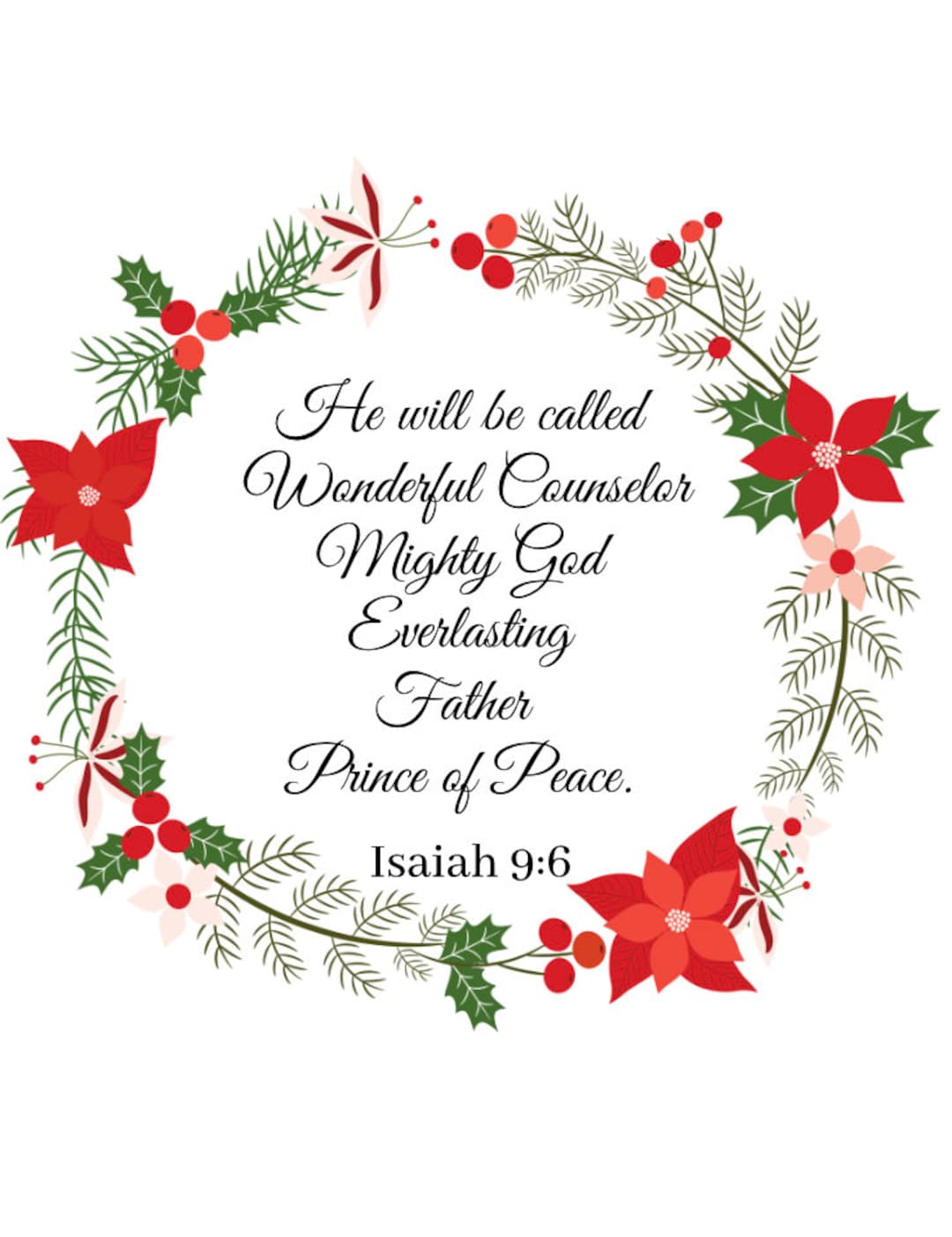 Christmas Bible Verse | Christmas Scripture Printable | Christmas Wall ...
