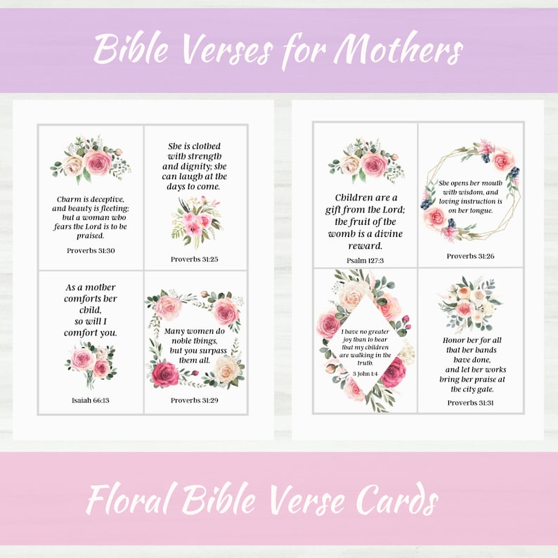 Printable Scripture Cards for Moms | Gifts for Moms | Mother's Day ...