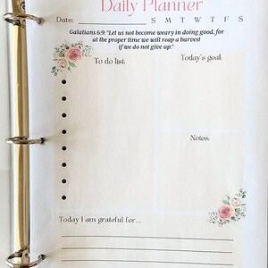 Daily Planner Printable With Bible Verses | Floral Planner | Daily ...