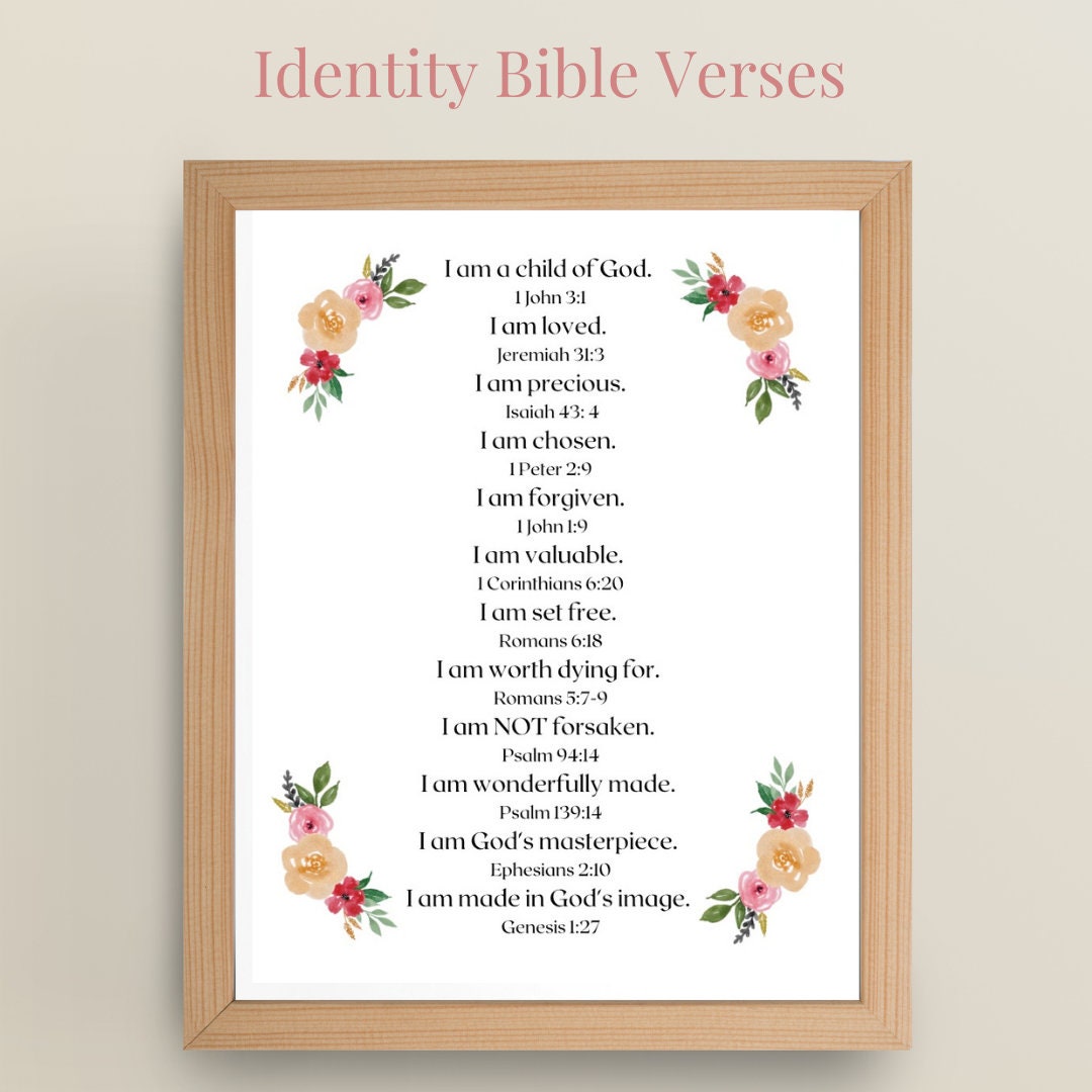 Identity Bible Verses | Digital Download | Scriptures for Identity ...