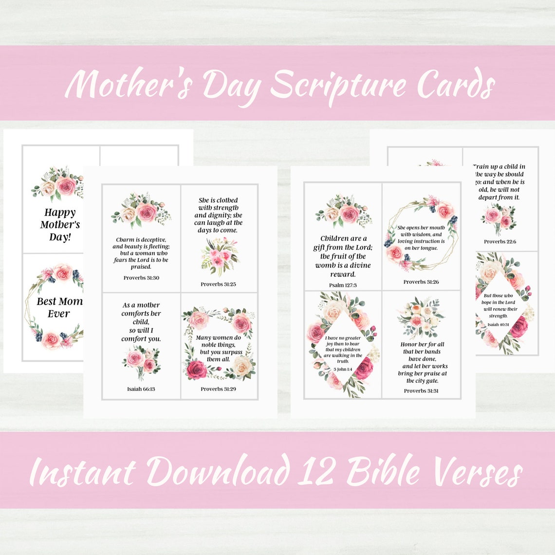 Printable Scripture Cards for Moms | Gifts for Moms | Mother's Day ...