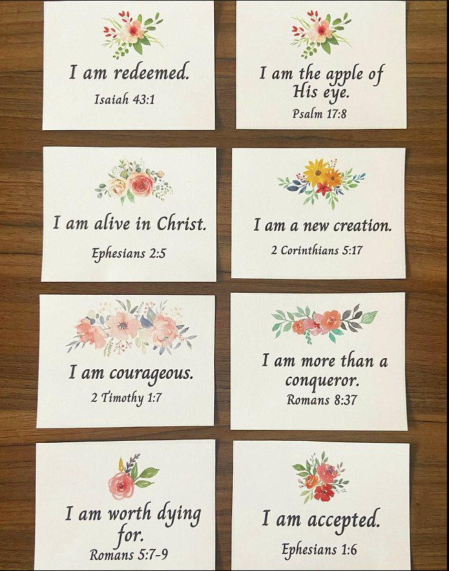 24 Identity Scripture Cards | Digital Download | Memory Verse Cards ...