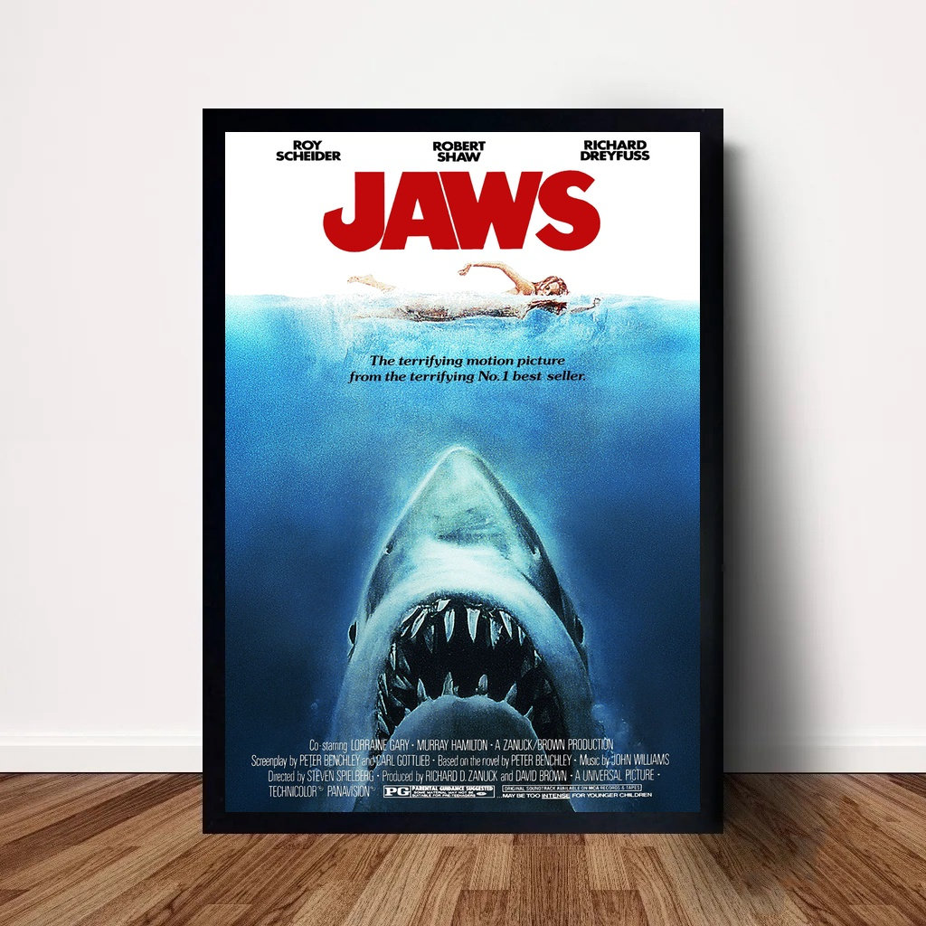 Jaws Movie Poster Canvas Wall Art Home Decor no Frame - Etsy