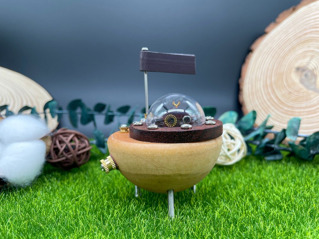 Wooden Spaceshipufo Steampunk Toy Handmade Figurine Knick Knack for ...