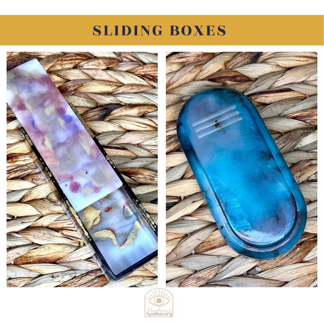 Resin Trinket Box, Sliding Resin Box, Gift for Her, Gift for Him, Resin ...