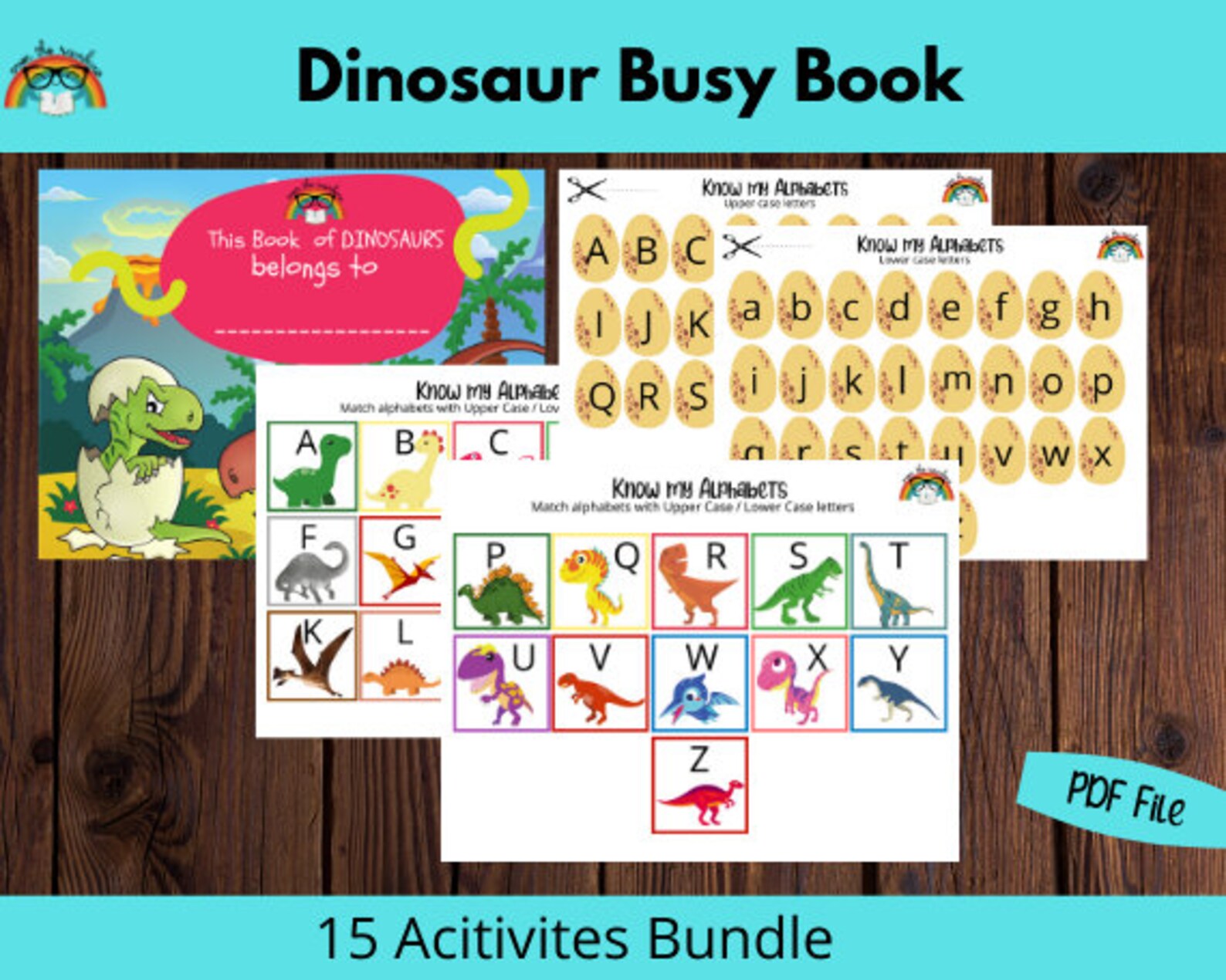 Dinosaur busy book printable for toddlers montessori | Etsy