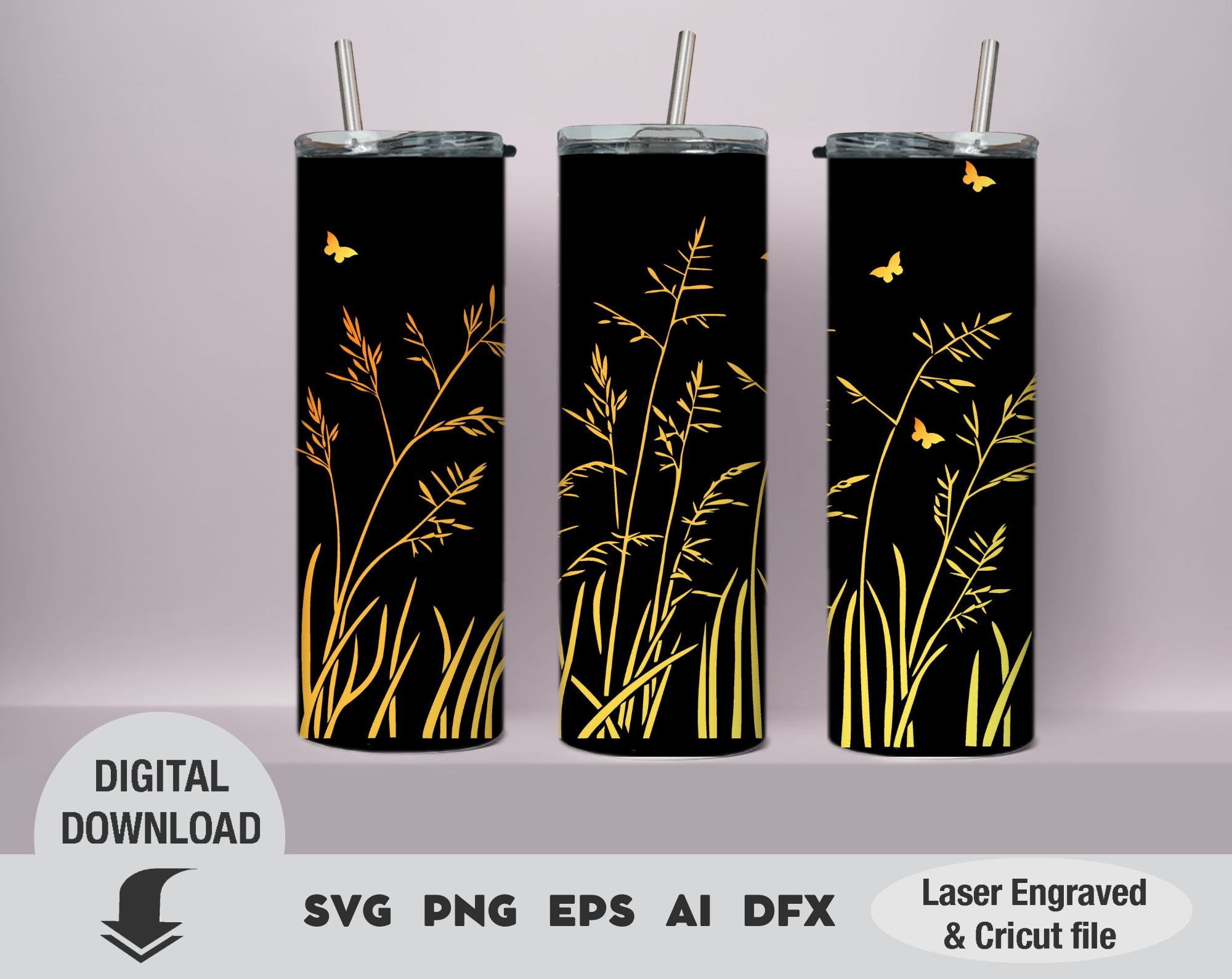 Tumbler Svg Designs, Wildflowers Laser Engraved Full Wrap, Flowers ...