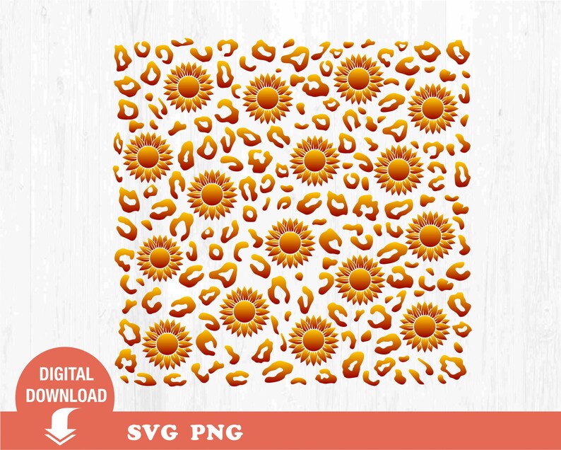 Sunflower Svg. Leopard Sunflower Svg. Leopard Svg. Pattern. Leopard ...