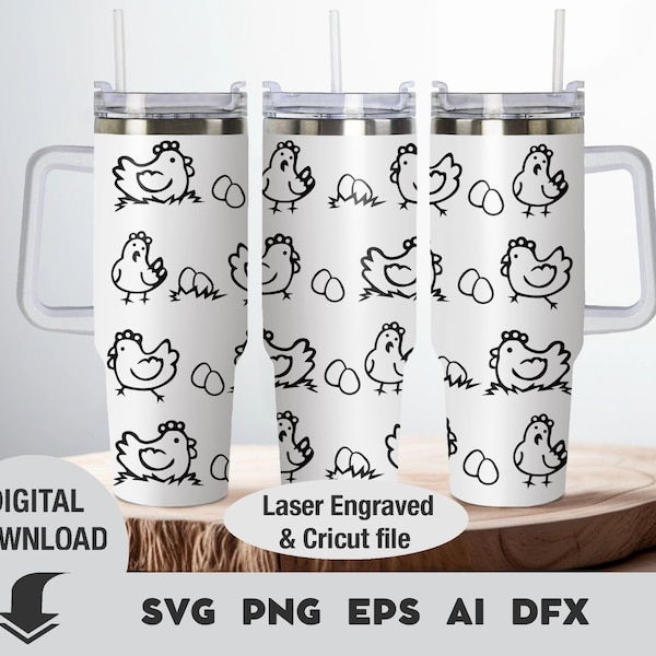 Chicken Tumbler Laser Wrap Svg - Etsy
