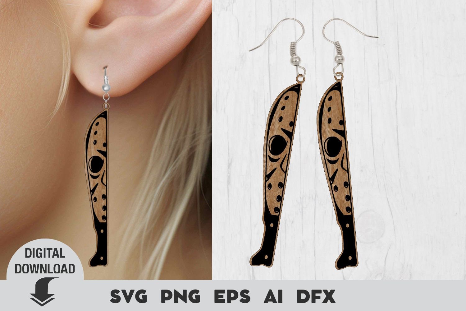 Earring Laser Cut File, Halloween Earring SVG Bundle, Glowforge ...