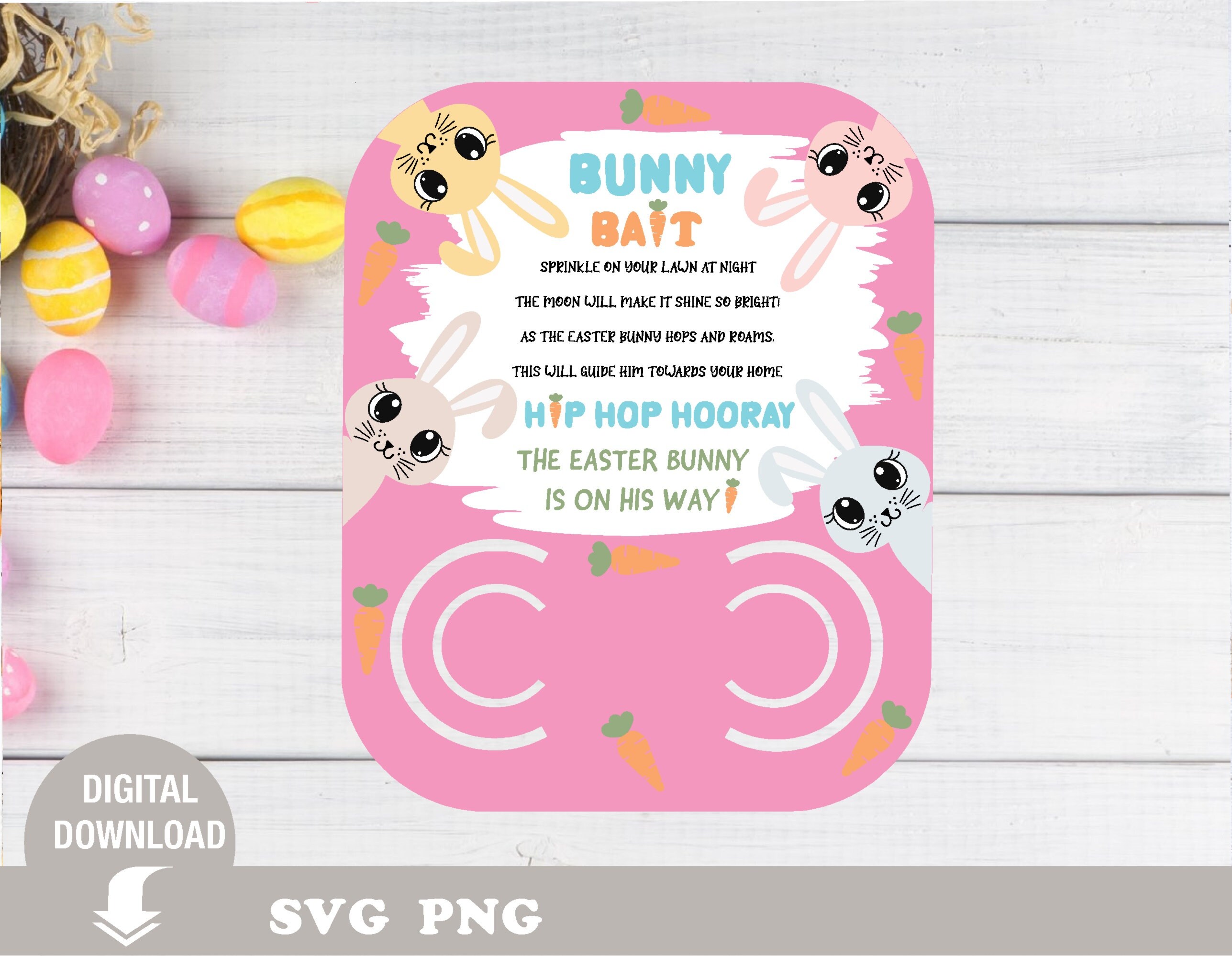 Bunny Bait Card, Easter Food Gift Tag SVG (digital Download) - Etsy
