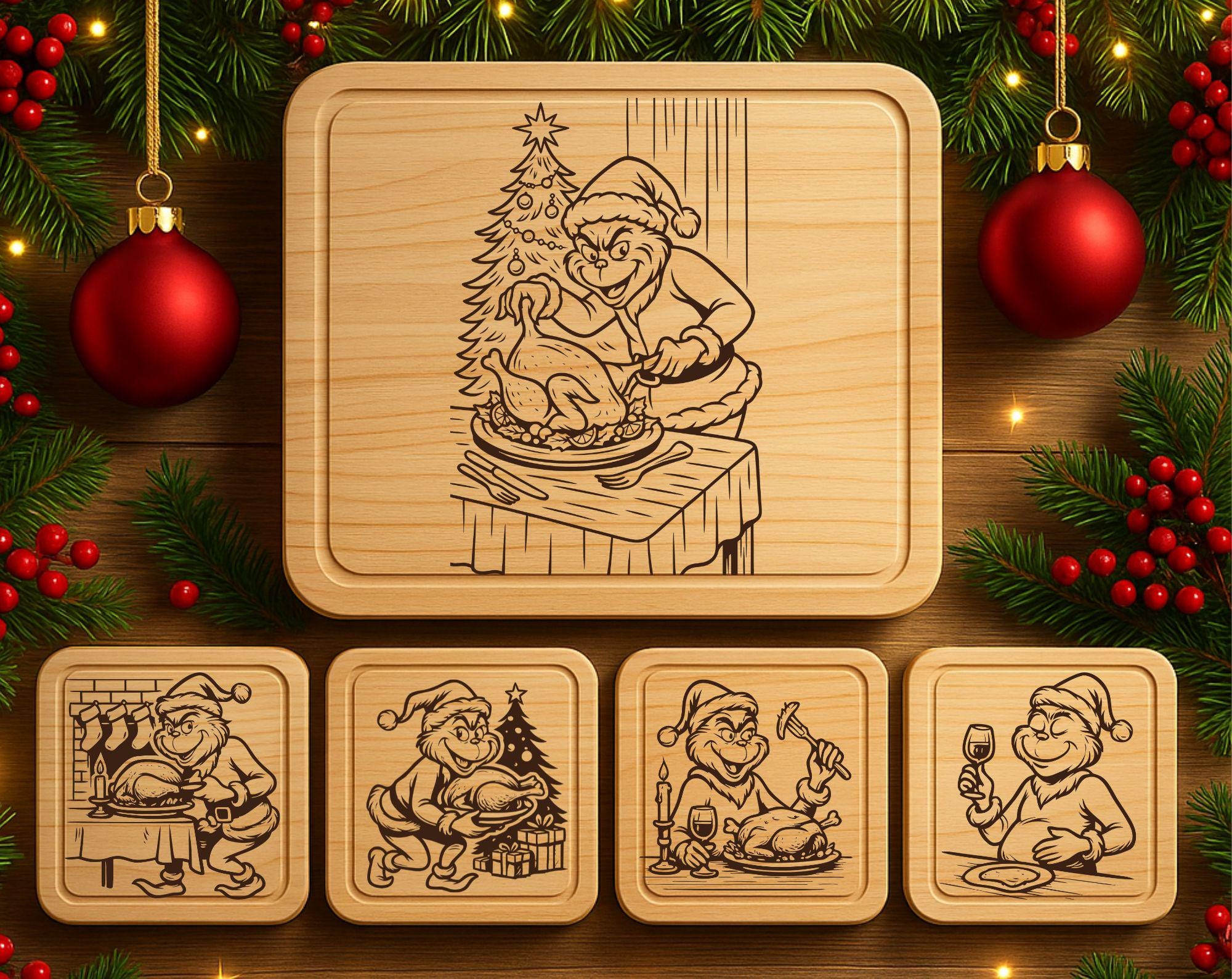 Сhristmas Laser Engraving Bundle, Christmas Grinch SVG: Laser Cut File ...