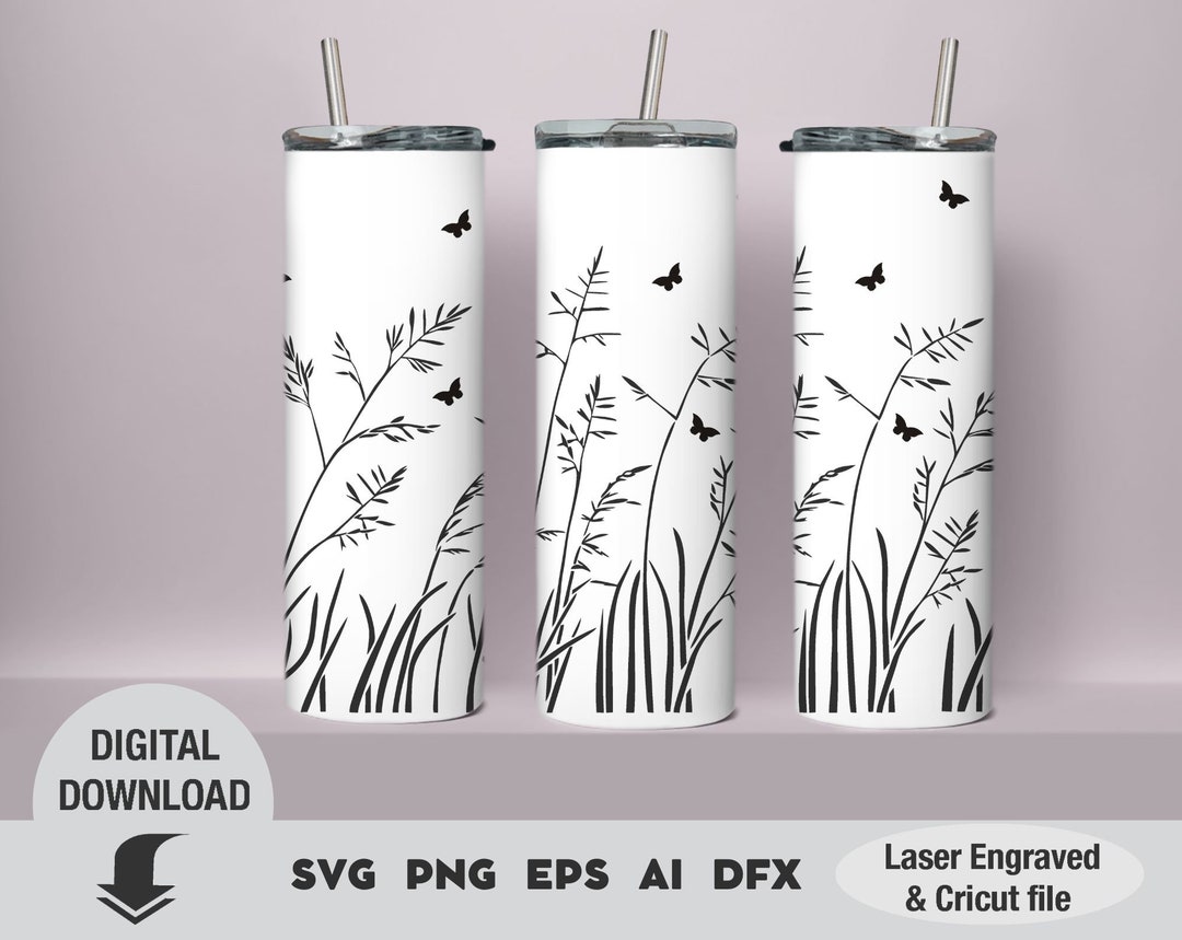 Tumbler Svg Designs, Wildflowers Laser Engraved Full Wrap, Flowers ...