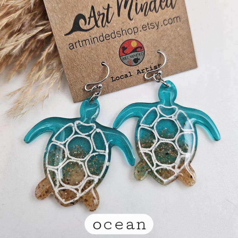 Turtle Earrings - Etsy