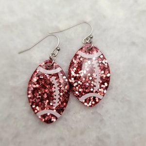 Sparkly Football Earrings, Personalized Custom Game Day Earrings ...