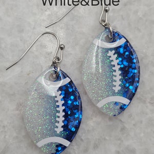 Sparkly Football Earrings, Personalized Custom Game Day Earrings ...
