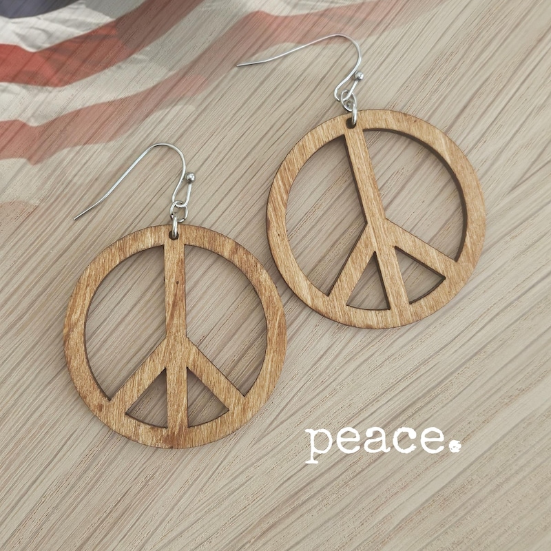 Peace Earrings - Etsy