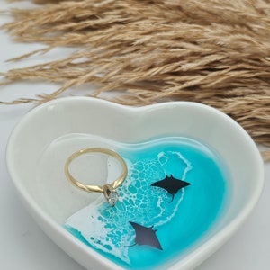 Personalized Manta Ray Ring Dish Ocean Ring Dish bedside Jewelry Holder ...