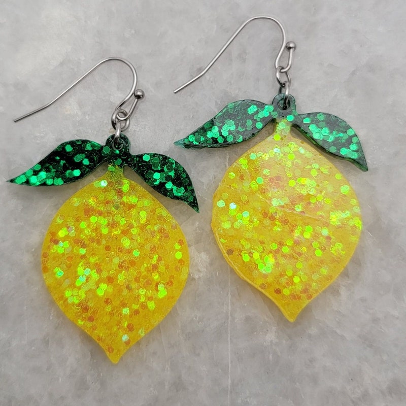 Lemon Earrings - Etsy