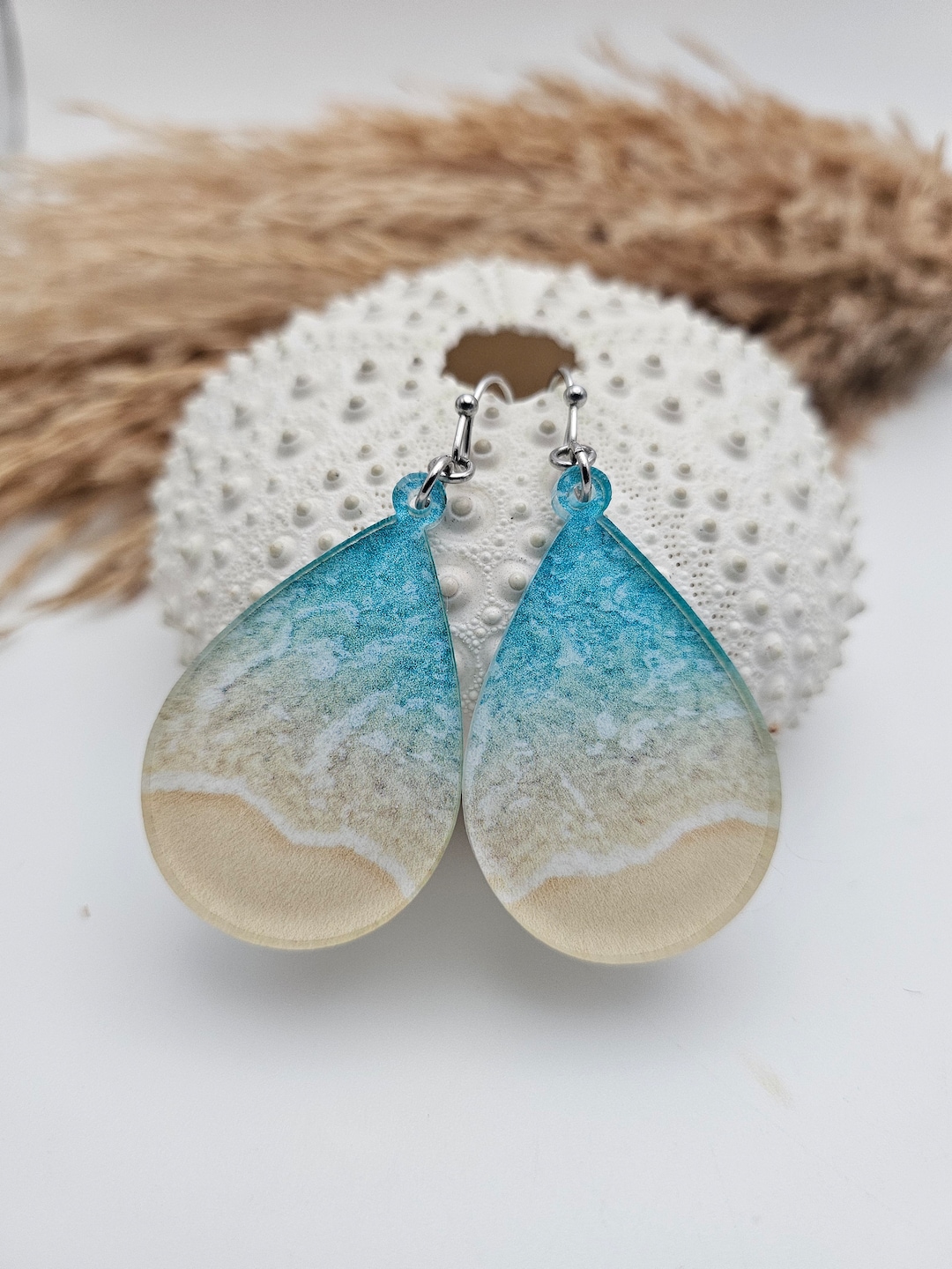 Beach Teardrop Dangle Earrings Lightweight Tropical Vacation Jewelry ...