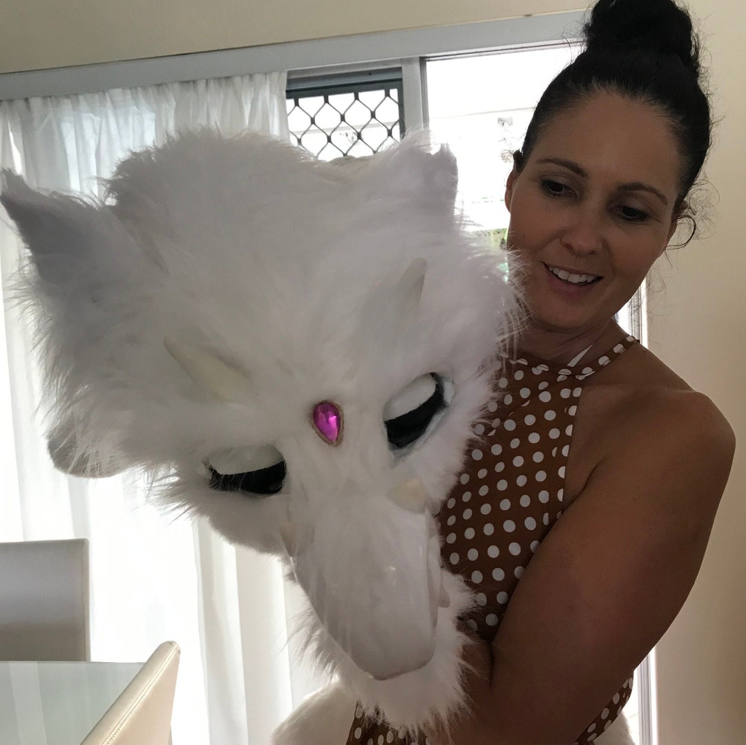 6ft-wearable-white-fur-blinking-eye-dragon-puppet-etsy-australia