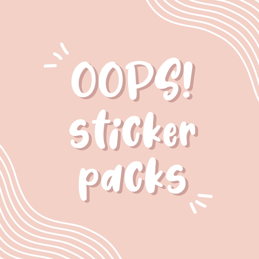OOPS! Sticker Pack | Oops Stickers - Misalign - Miscut Stickers ...