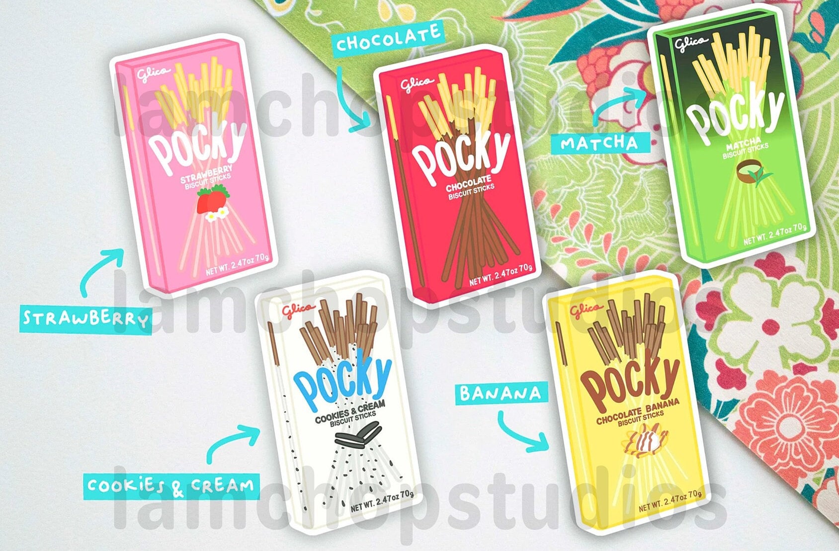 Pocky Sticker Collection | Die-cut - Cute - Pocky - East Asian Fooda ...