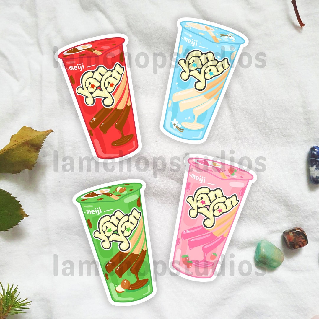 Yan Yan Asian Snack Stickers | Die-cut Stickers - Cute - Food - East ...