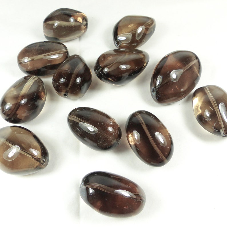 Large Tumbled Smoky Quartz Beads Brown Beads 12 Beads per - Etsy