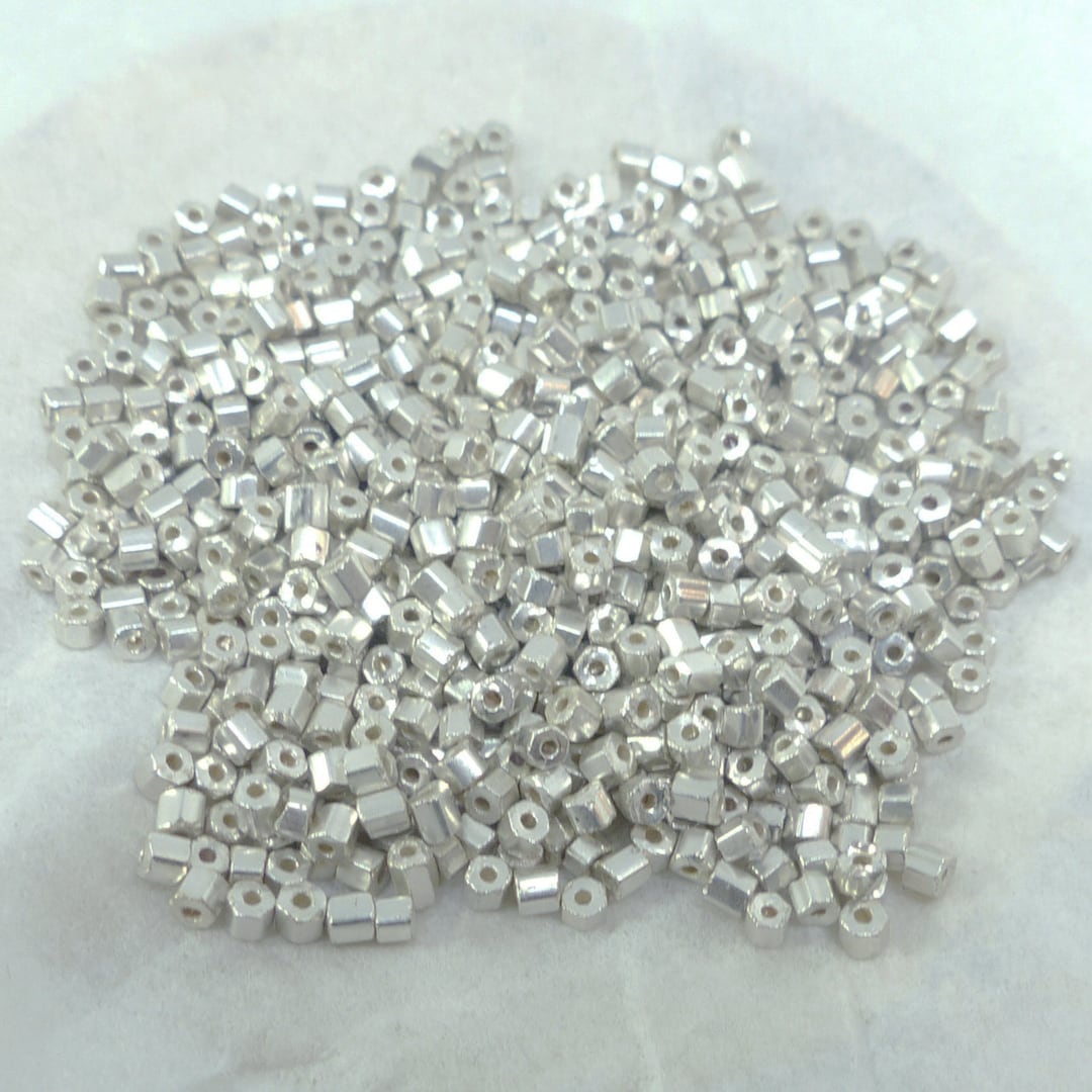 Silver Seed Beads Czech Small Beads 30 Gram Beads Silver Spacer Beads ...