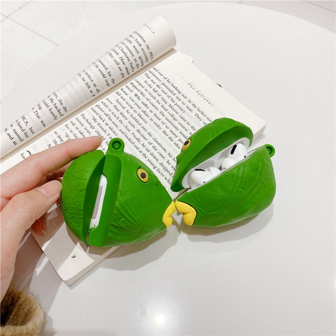 Funny Green Head Fish Airpod case Cute Airpod case Unique | Etsy